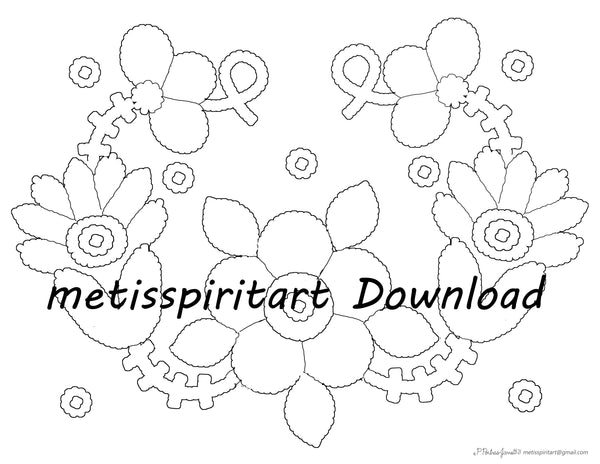Metis Beadwork Art With Dots Template Download - Metis Spirit Art & Design