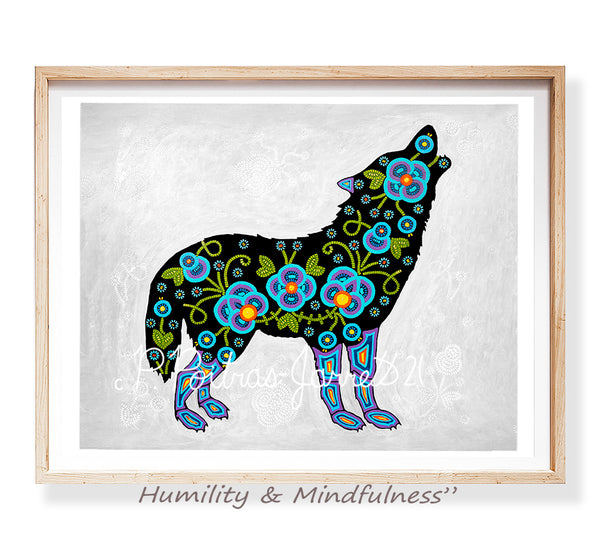 Wolf - Mindful & Humble - Metis Spirit Art & Design