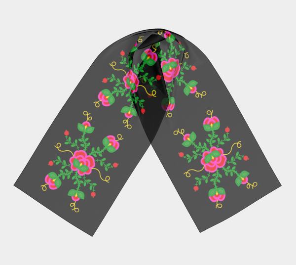 Metis Scarf Pink Flowers - Metis Spirit Art & Design